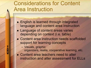 Content area assessment | PPTX