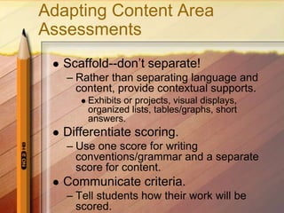 Content area assessment | PPTX