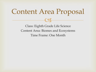Content Area Proposal | PPTX
