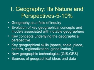 Contentareas aphg | PPT | Geography | Science
