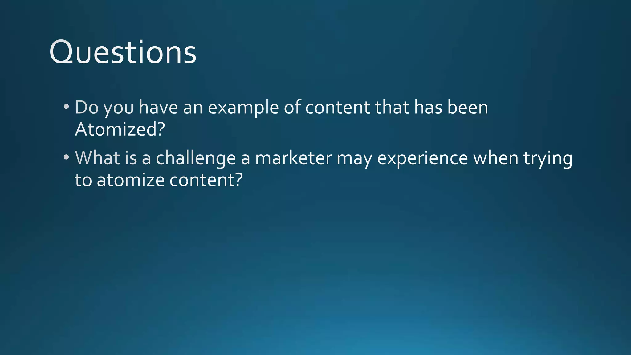 Content Atomization | PPTX