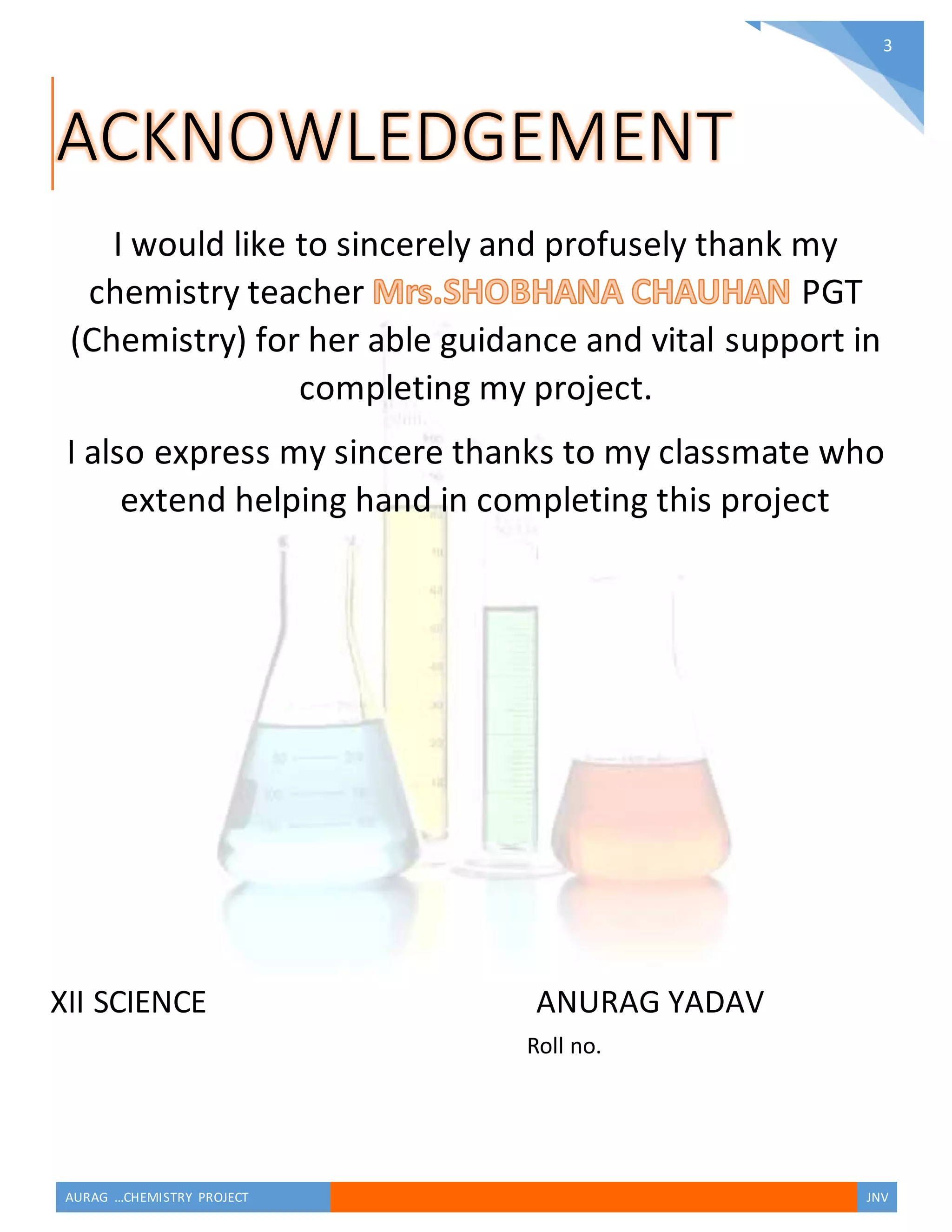 chemistry investigatory project on adulterants in food | DOCX