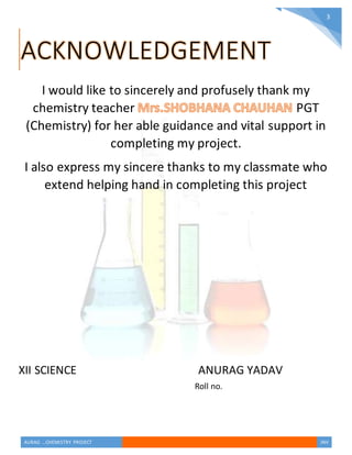 chemistry investigatory project on adulterants in food | DOCX