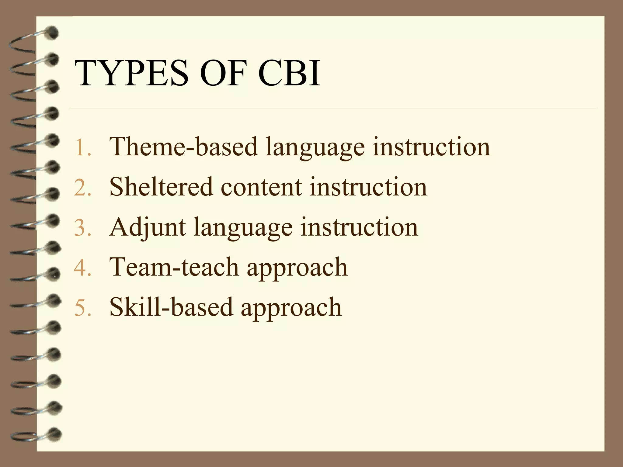 Content based instruction | PPT