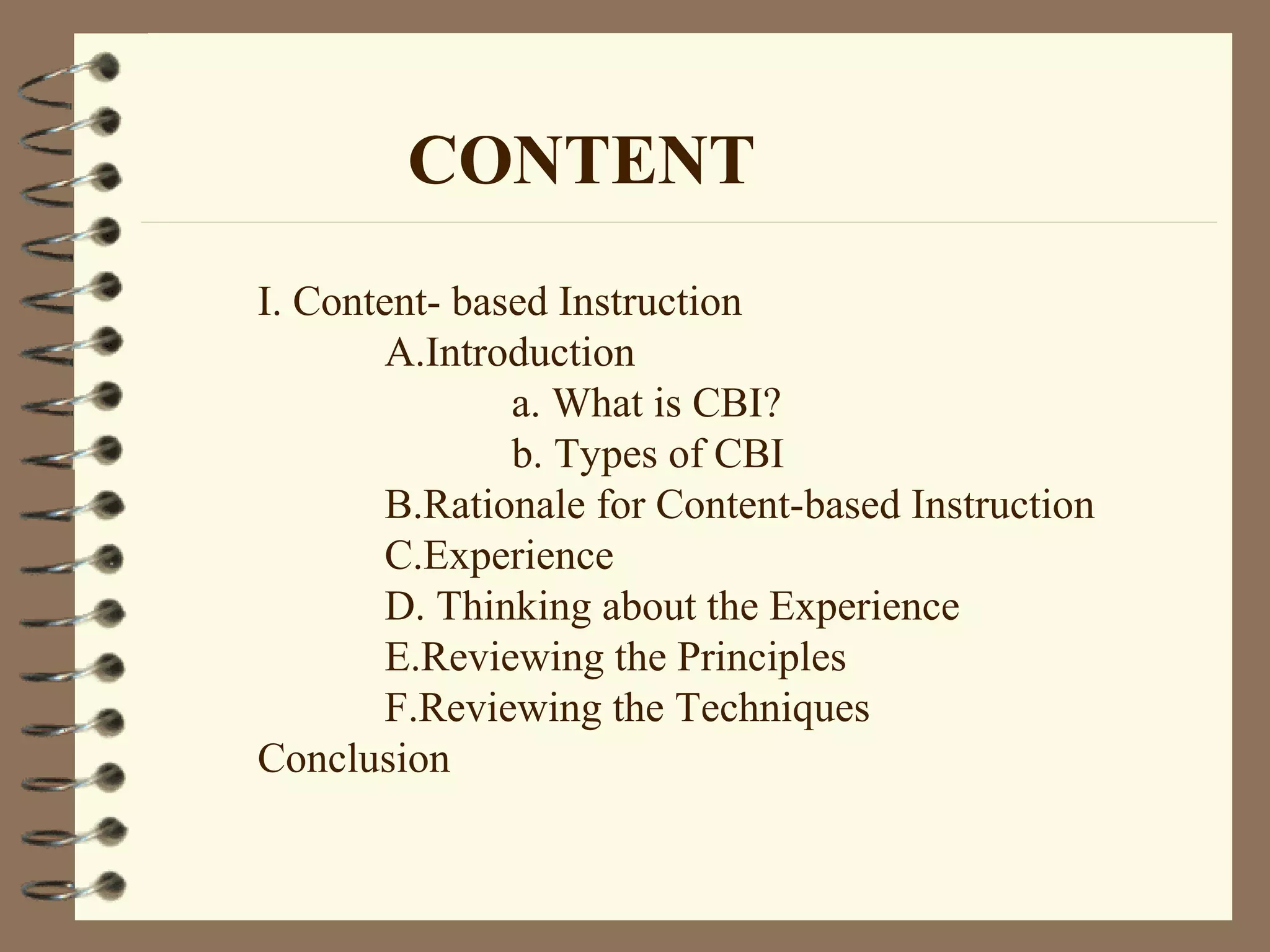 Content based instruction | PPT