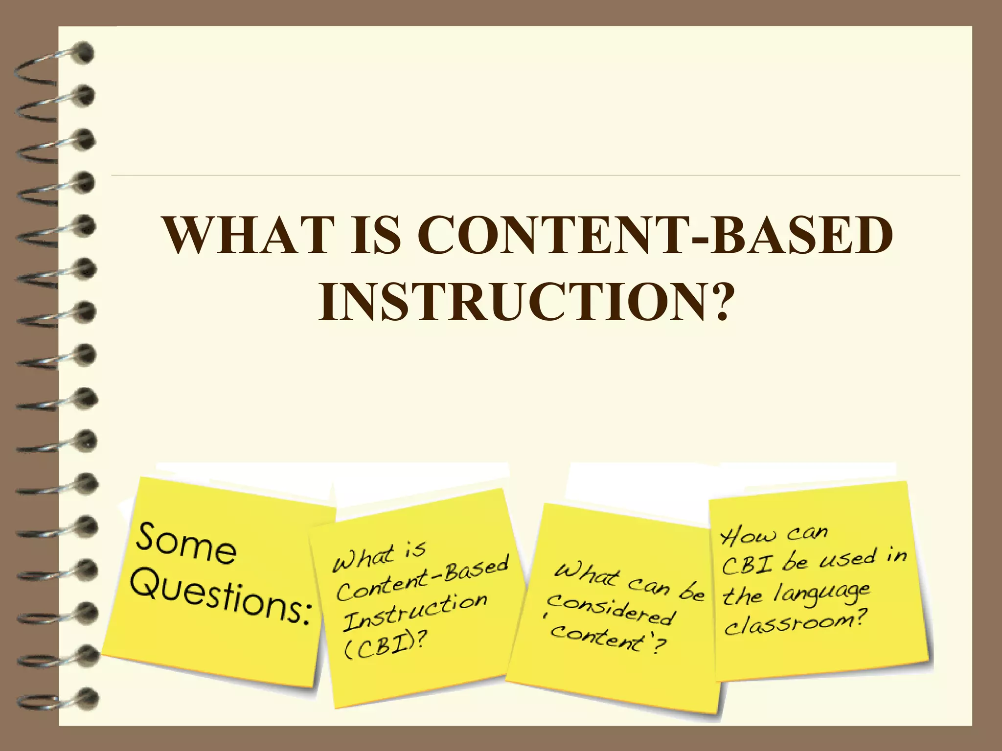 Content based instruction | PPT