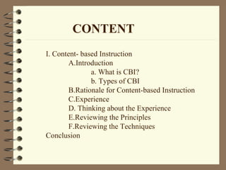 Content based instruction | PPT