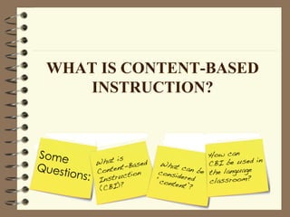 Content based instruction | PPT