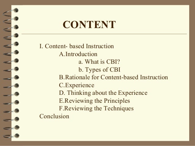 Content based instruction
