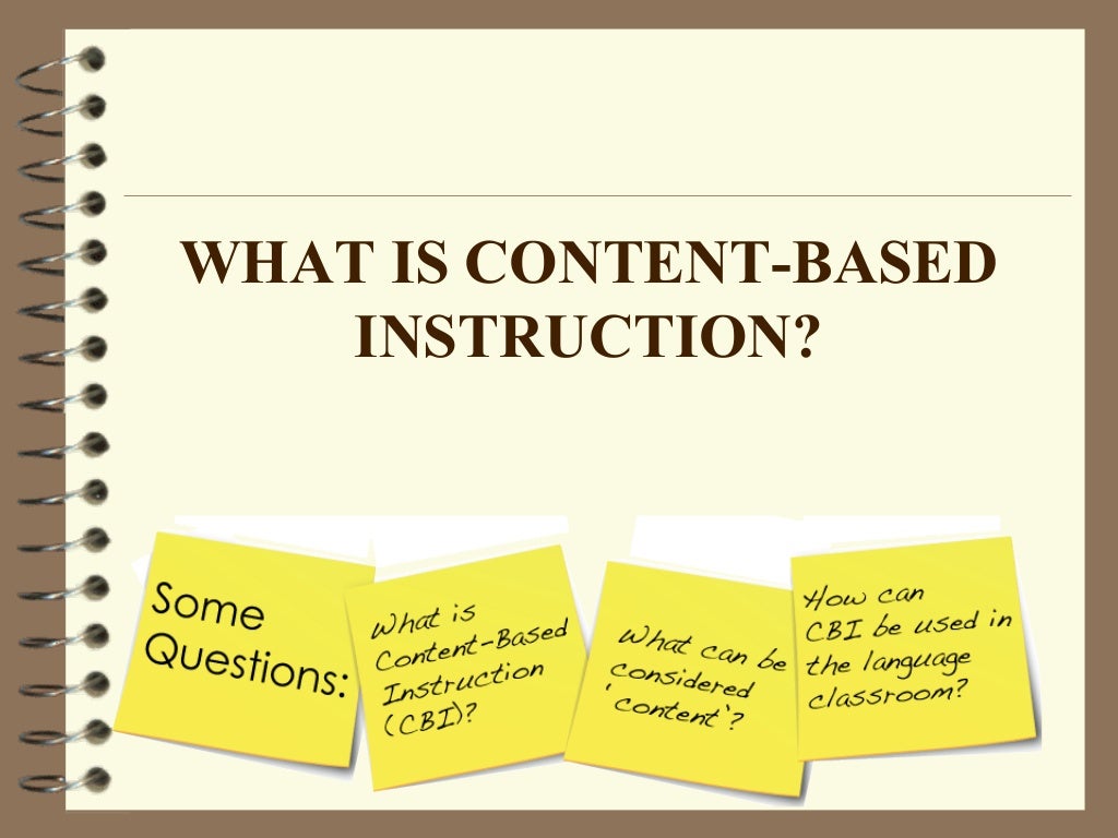 Content based instruction