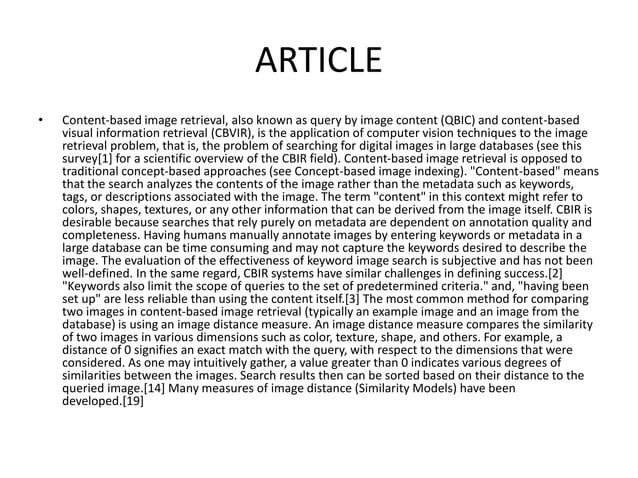 Content based image retrieval | PPT