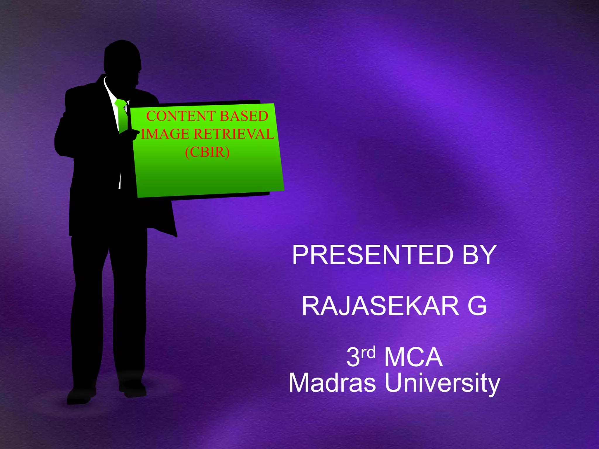 Content based image retrieval using clustering Algorithm(CBIR) | PPTX