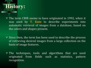 Content based image retrieval(cbir) | PPT