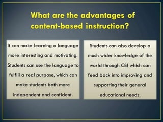 Content based instruction | PPTX
