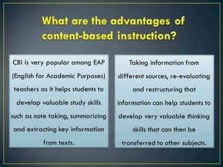 Content based instruction | PPTX