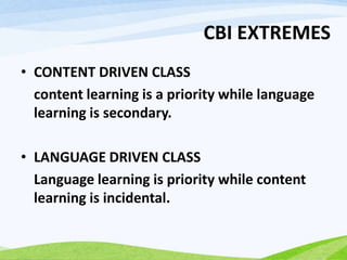 Content based instruction | PPT