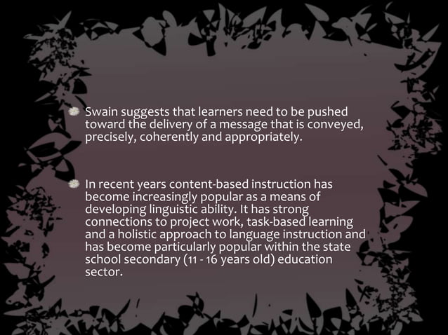 Content based language instruction | PPTX | Education