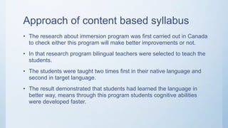 Content based syllabus | PPTX