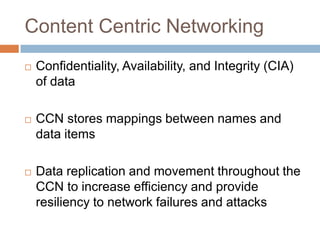 Content centric networking | PPT