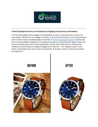 Clipping Path Service Provider Company - Creative Clipping | PDF