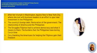 Content & Contextualization: Readings in Philippine History | PDF