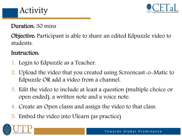 Creating Content Using Screencast-o-Matic and Edpuzzle | PPT