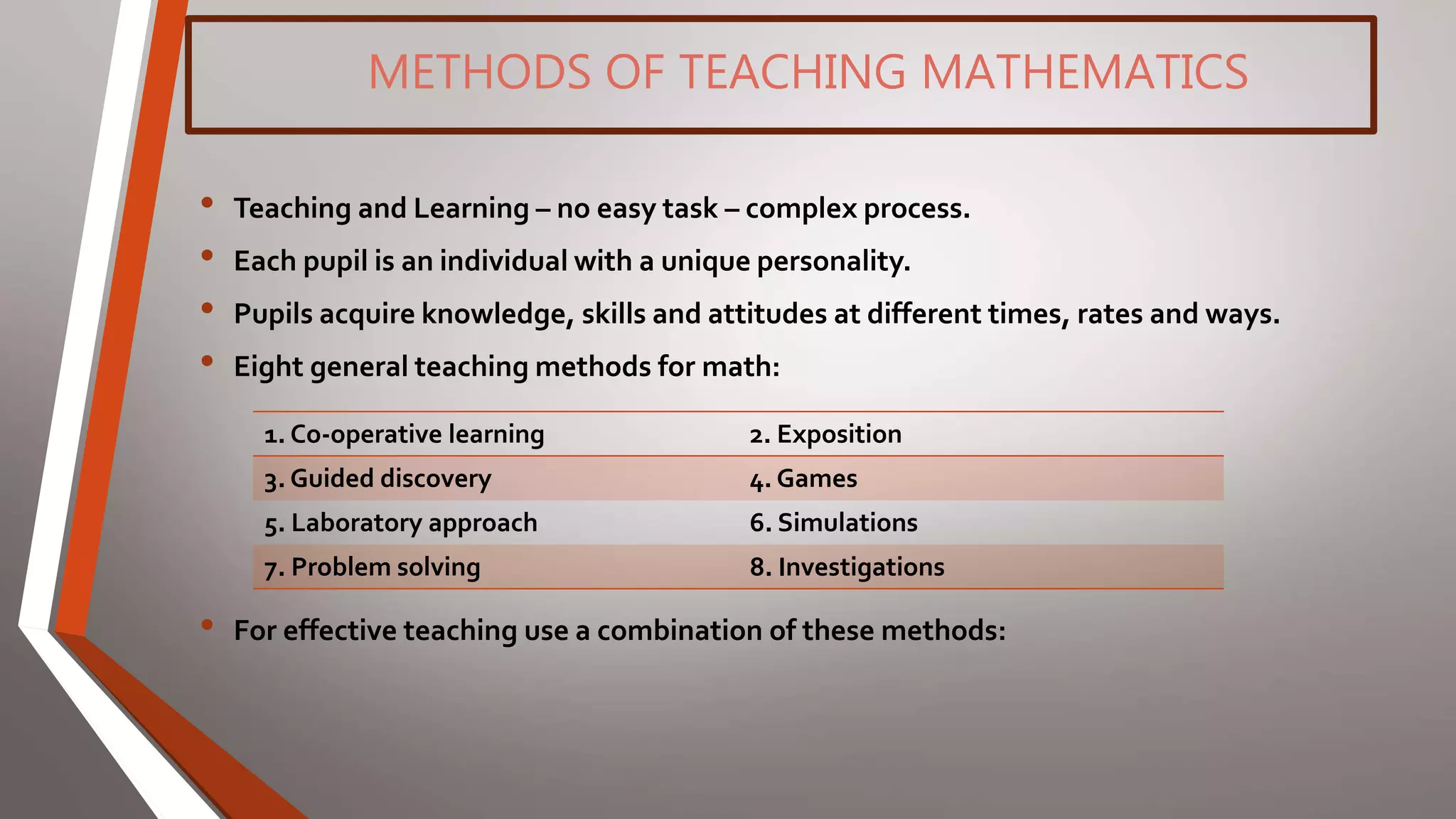 A Beginner's Guide for Teaching Mathematics | PPTX | Primary Education ...