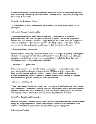 CONTENT DECAY AND REFRESH STRATEGIES TO MAINTAIN SITE RELEVANCY.docx