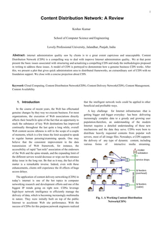 Content Distribution Network(CDN) Report(IEEE Format) | PDF