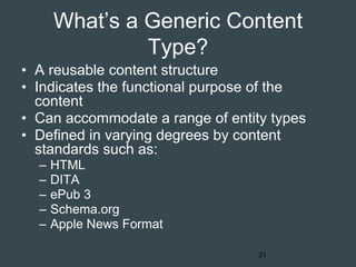 Content Types and Entity Types | PPTX