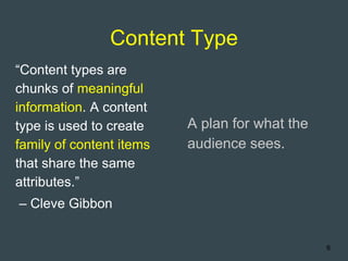 Content Types and Entity Types | PPTX