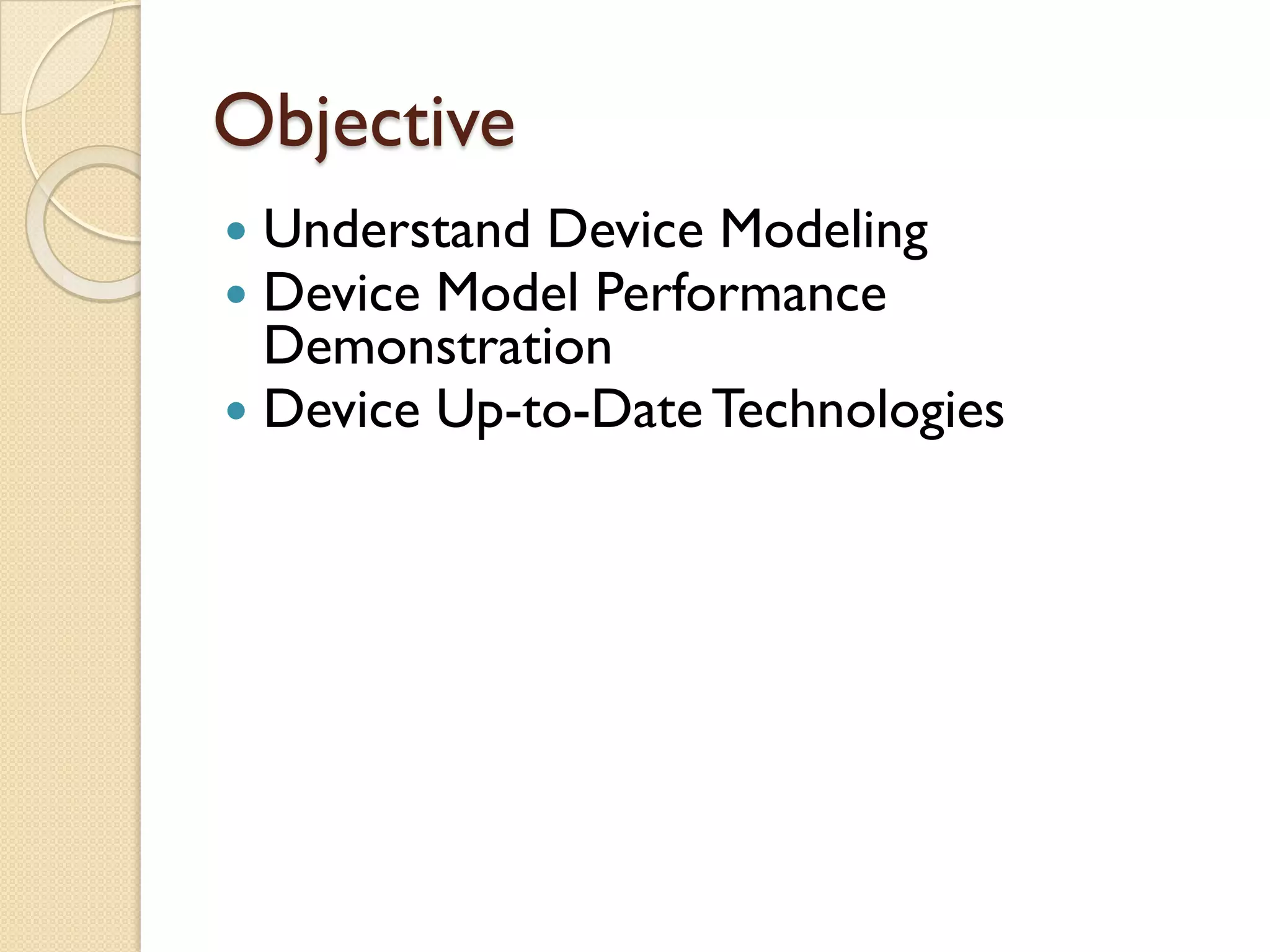 Understand Device Modeling | PPT