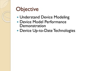 Understand Device Modeling | PDF