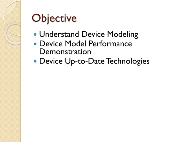 Understand Device Modeling | PDF | Consumer Electronics | Technology ...