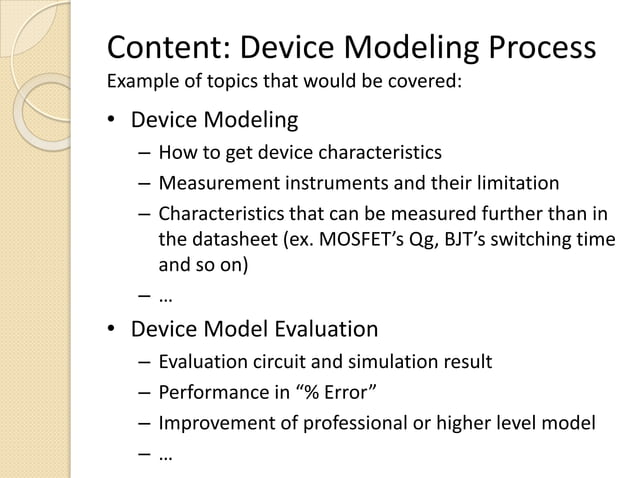 Understand Device Modeling | PDF | Consumer Electronics | Technology ...