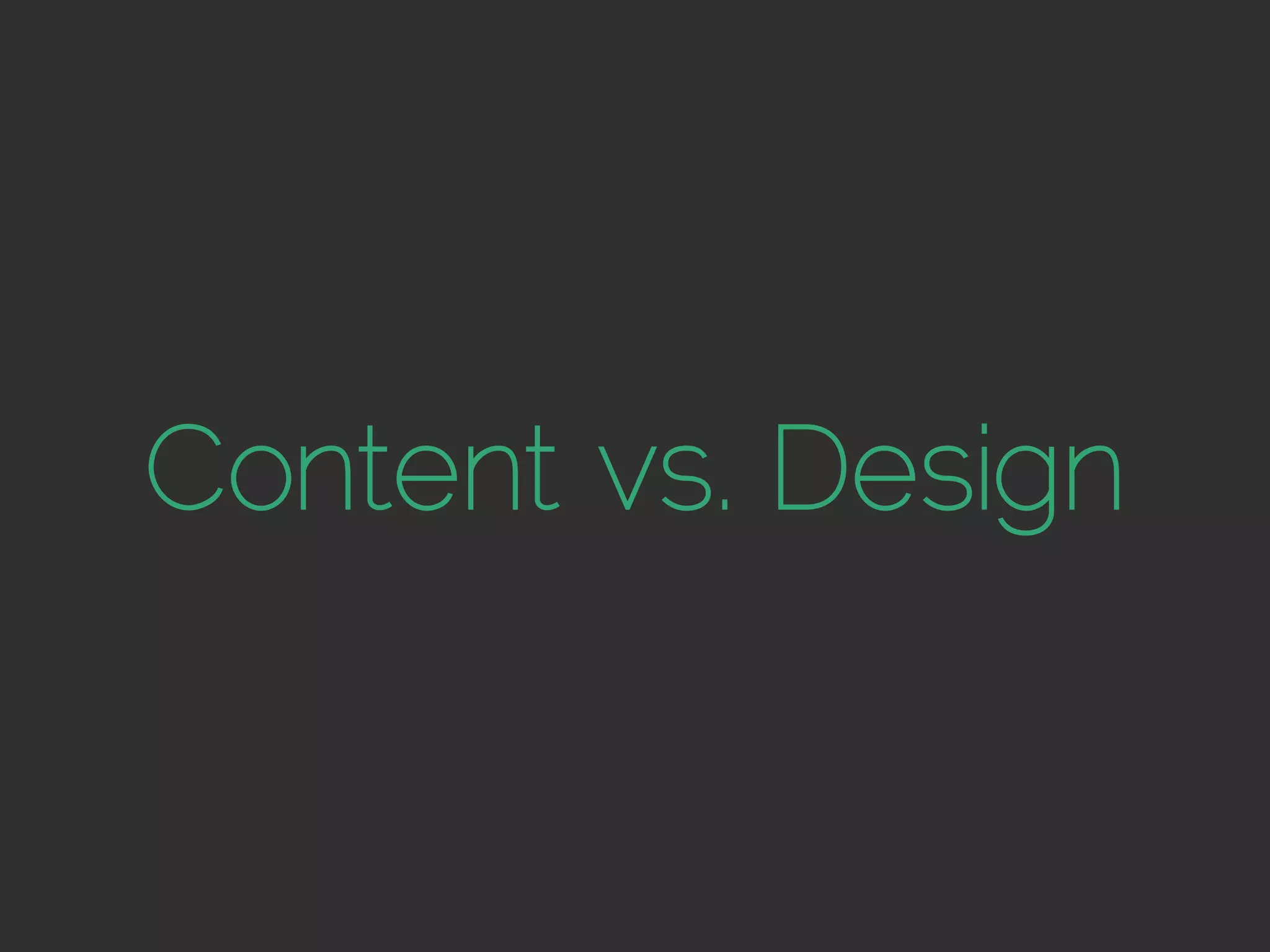 Content from a designer's perspective