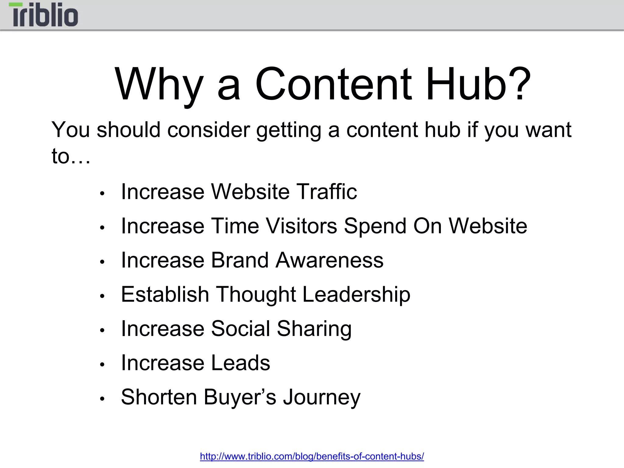 Triblio's Comprehensive Guide to Content Hubs | PPT