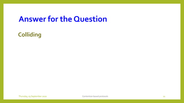 Contention based MAC protocols | PPTX