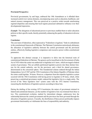 Contentions in Implementing 18th amedment in Balochistan - Conference ...