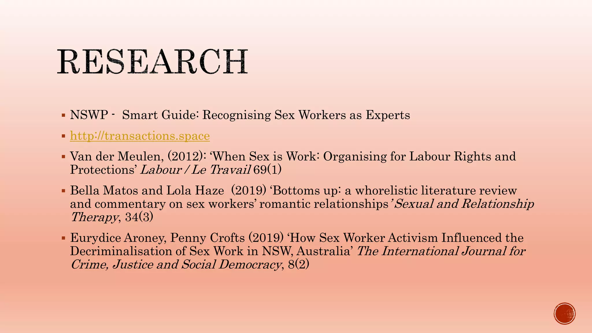 Contentious relationship between sex workers and researchers | PPT