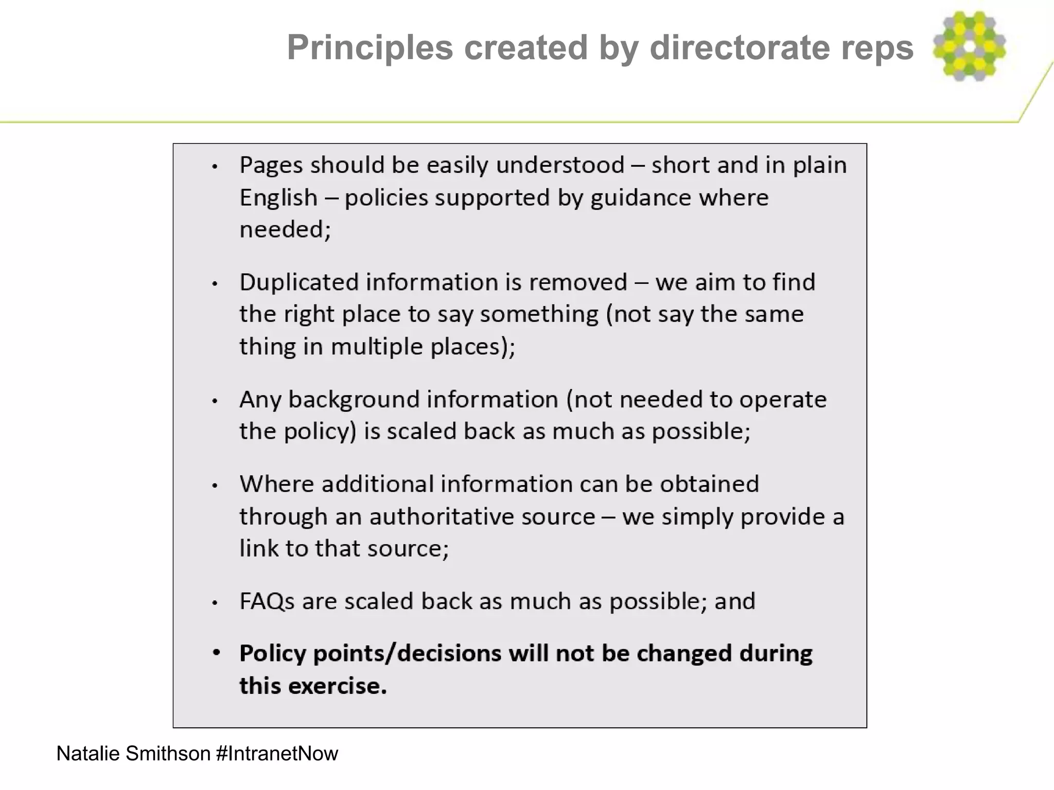 Content is critical for an intranet - Natalie Smithson | PPTX
