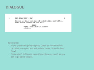 Content lab April - Screenwriting Basics | PPTX