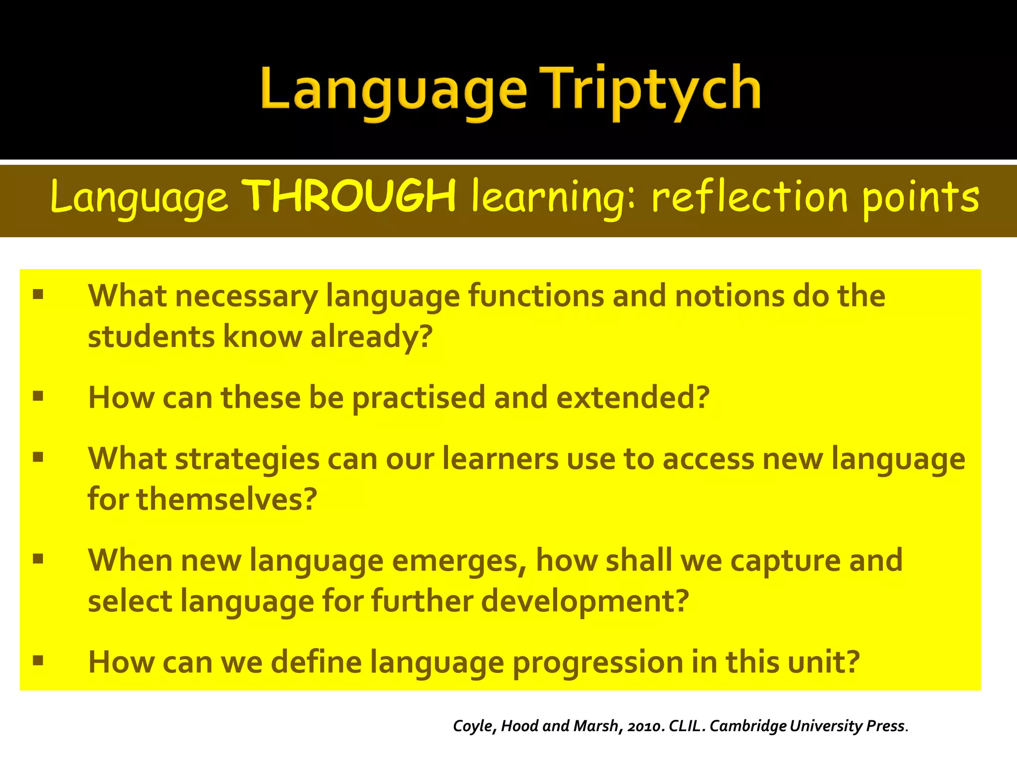Content Language Integrated Learning | PDF