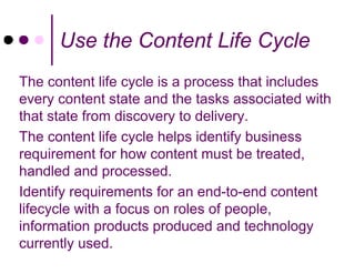 Content Life Cycle: A Strategic Compass STC Summit 2013 | PPT