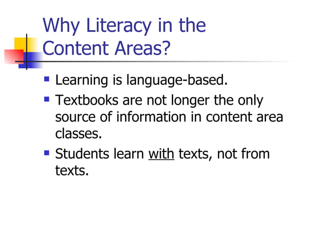 Content Literacy | PPT