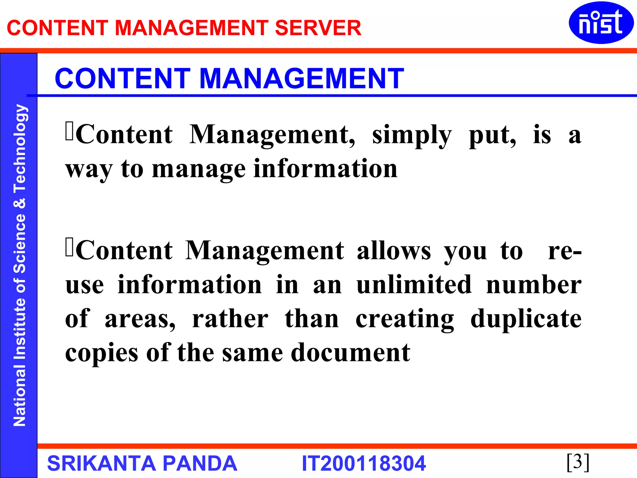 Content management server | PPT