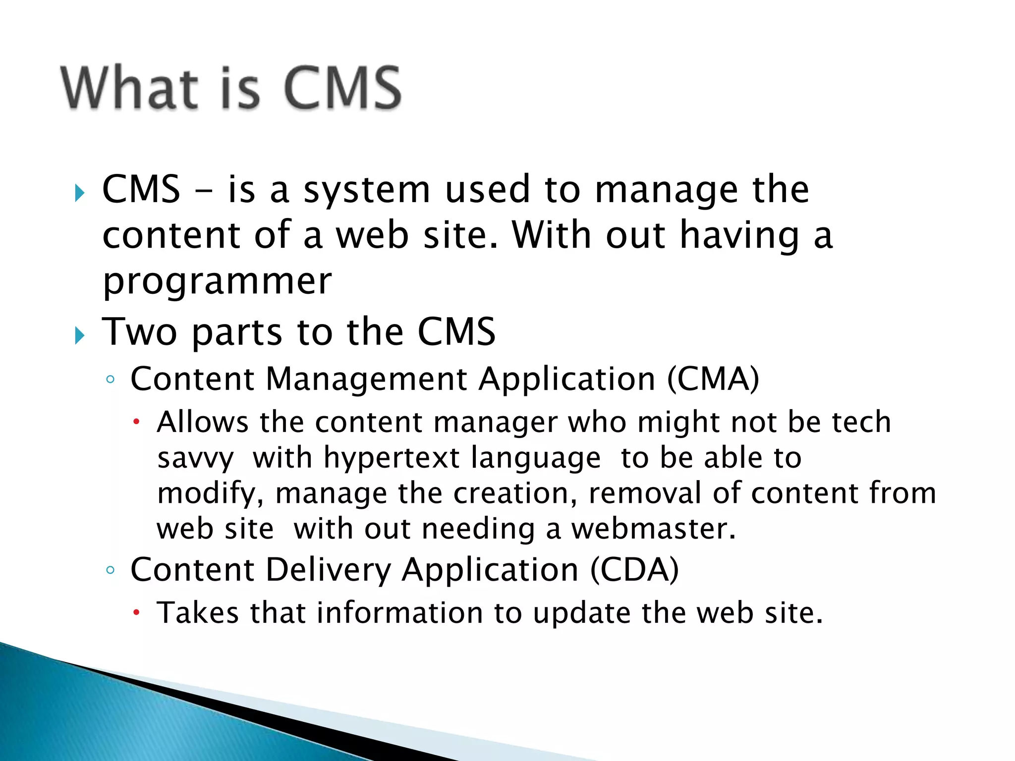 Content management system | PPTX