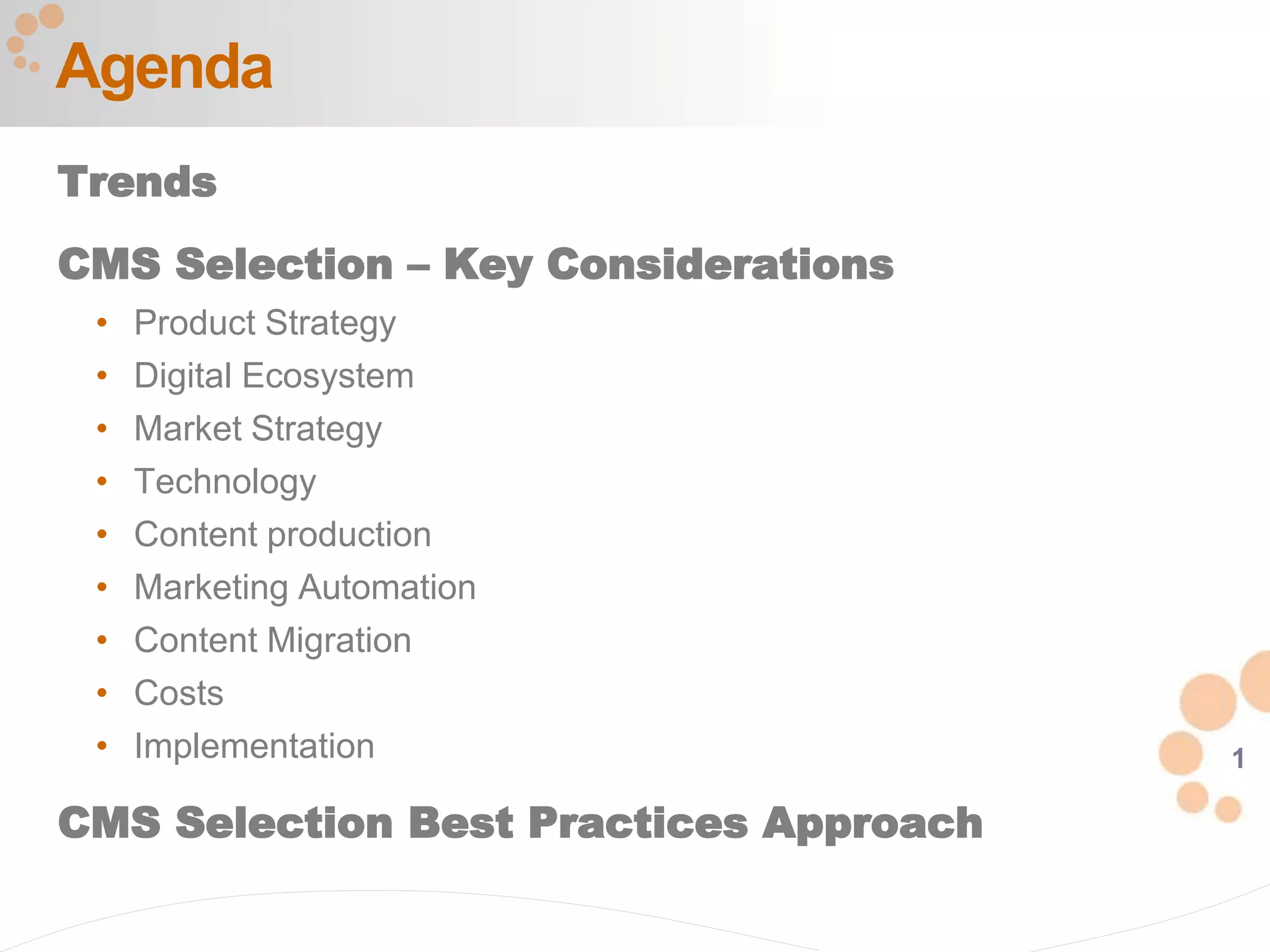Content Management System Selection Best Practices | PPTX