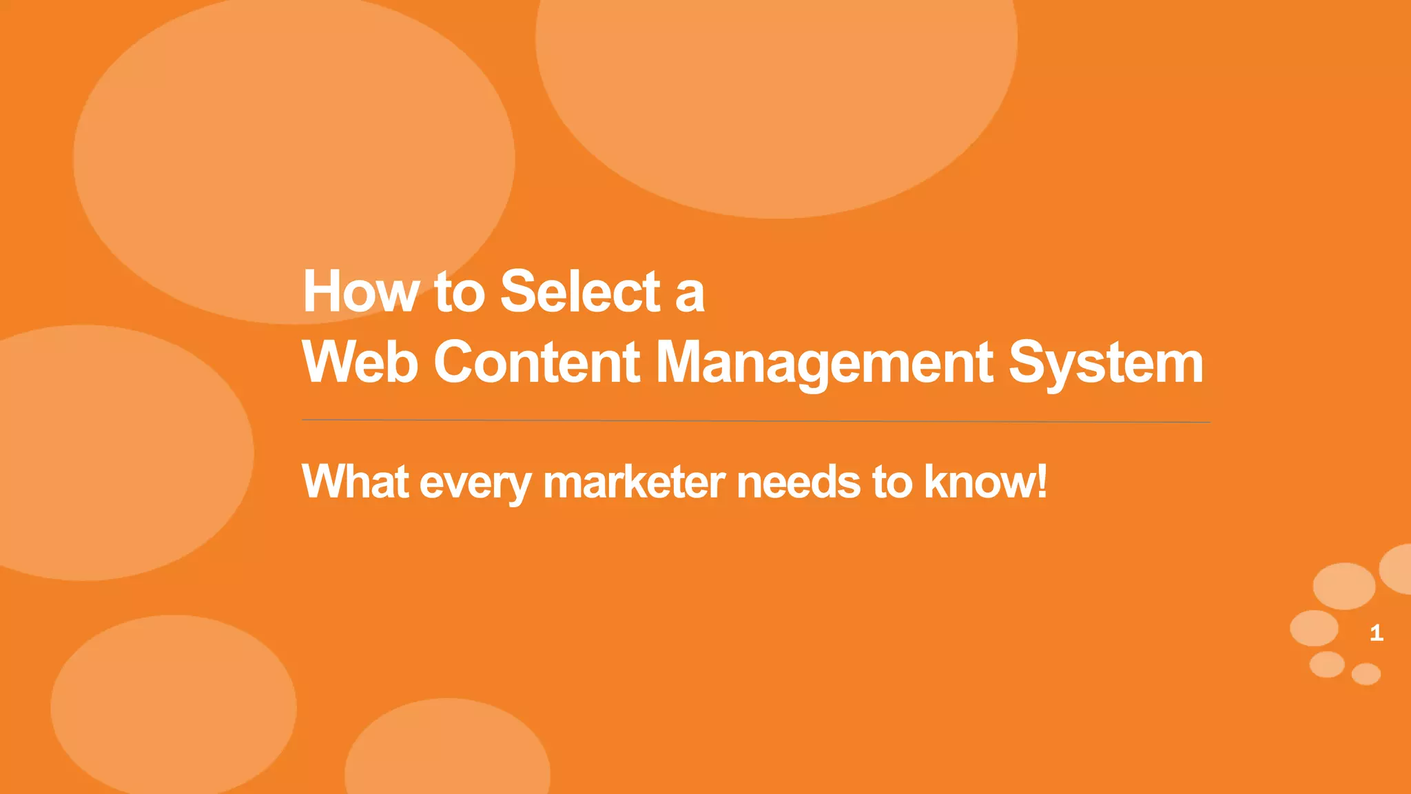 Content Management System (CMS) Selection Best Practices | PPTX