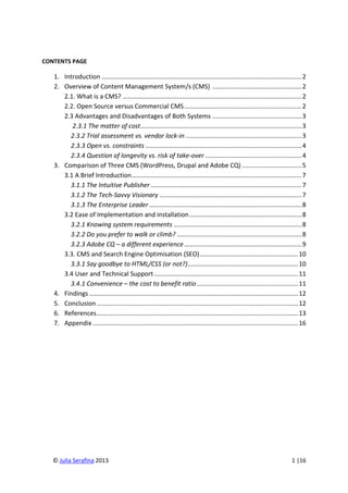 Content Management System Comparison | PDF